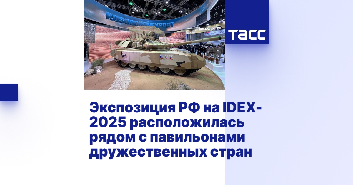 Экспозиция РФ на IDEX-2025 расположилась рядом с павильонами ...