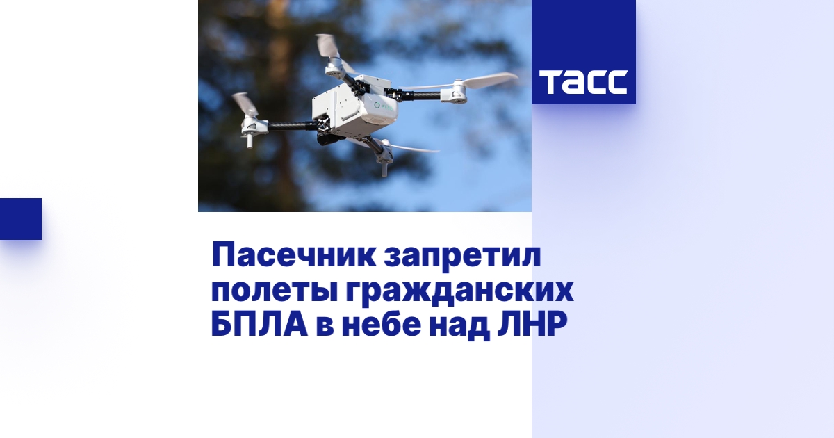 Пасечник запретил полеты гражданских БПЛА в небе над ЛНР