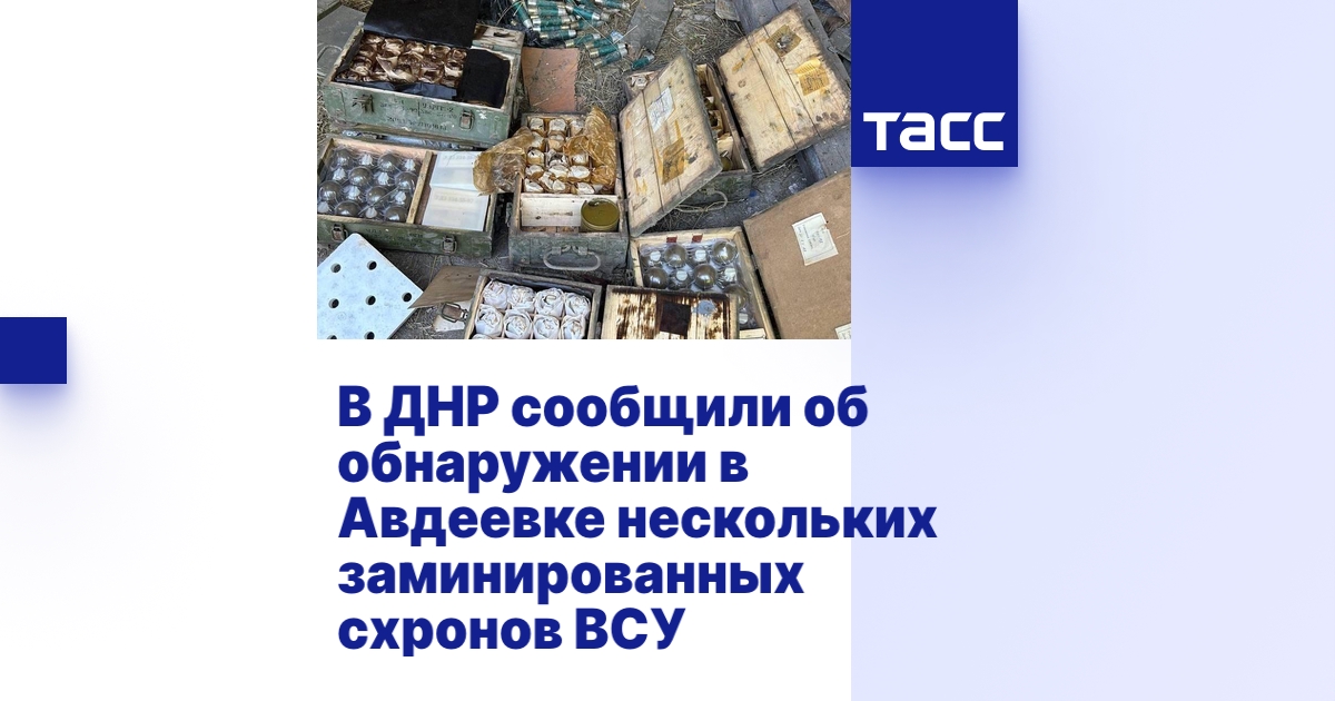 В ДНР сообщили об обнаружении в Авдеевке нескольких заминированных ...