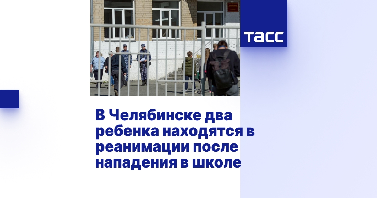 В Челябинске два ребенка находятся в реанимации после нападения в школе