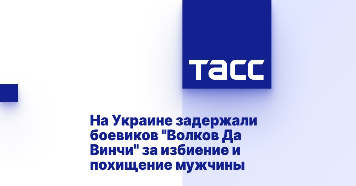 На Украине задержали боевиков "Волков Да Винчи" за избиение и похищение ...